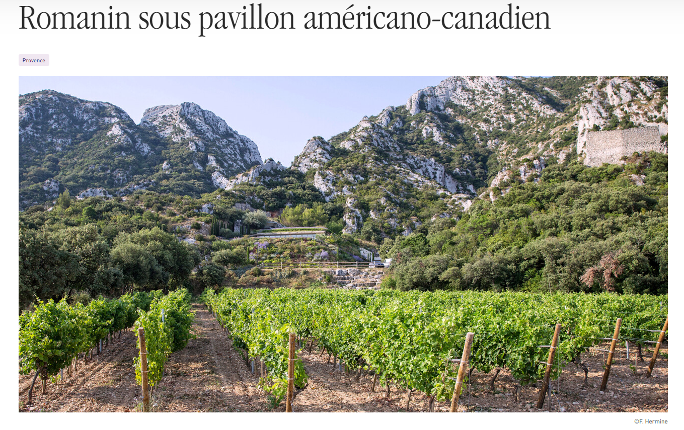 Romanin sous pavillon américano-canadien - Wine Objectives